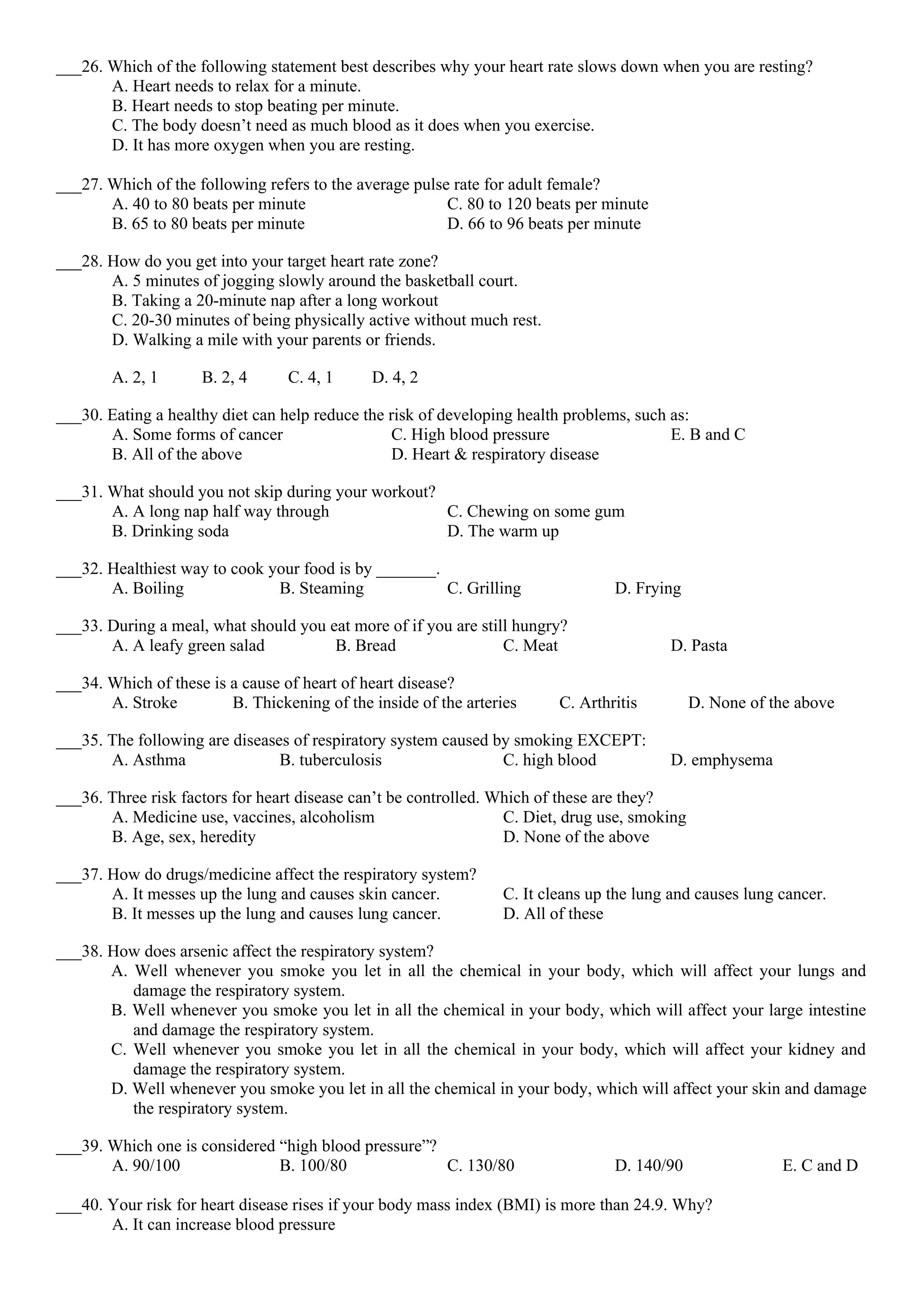 Grade 9 Science First Quarter Sample Long Quiz | DOCX