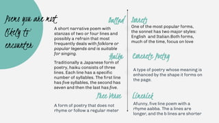 G9: Literature Module #2 Forms of Poetry | PDF