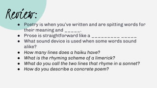G9: Literature Module #2 Forms of Poetry | PDF | Poetry | Books and ...