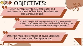 G9 Vocal and Instrumental Music of Medieval, Renaissance and Baroque ...