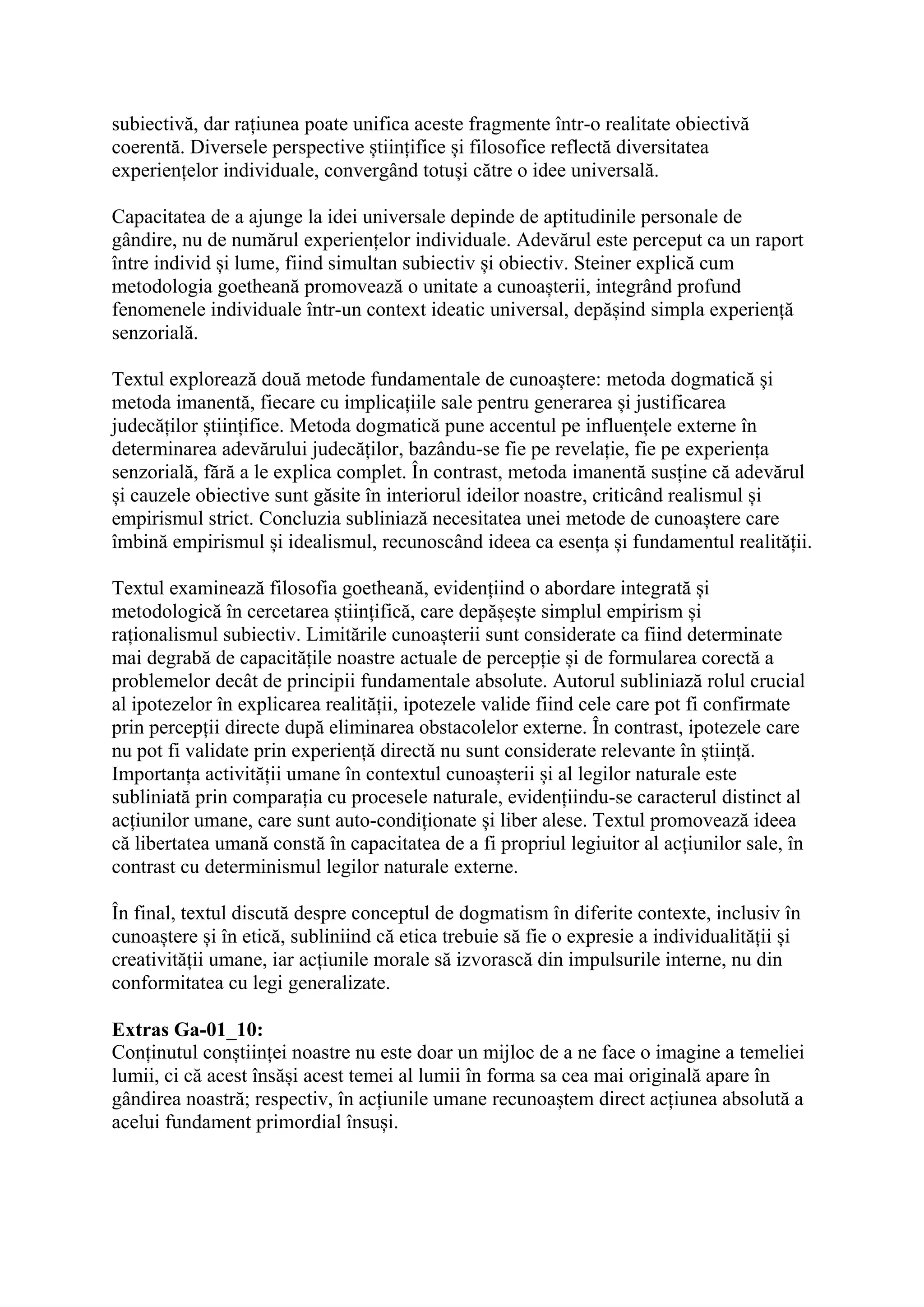 Rudolf Steiner - Ga-1 – Lucrările științifice ale lui Goethe - Rezumat ...