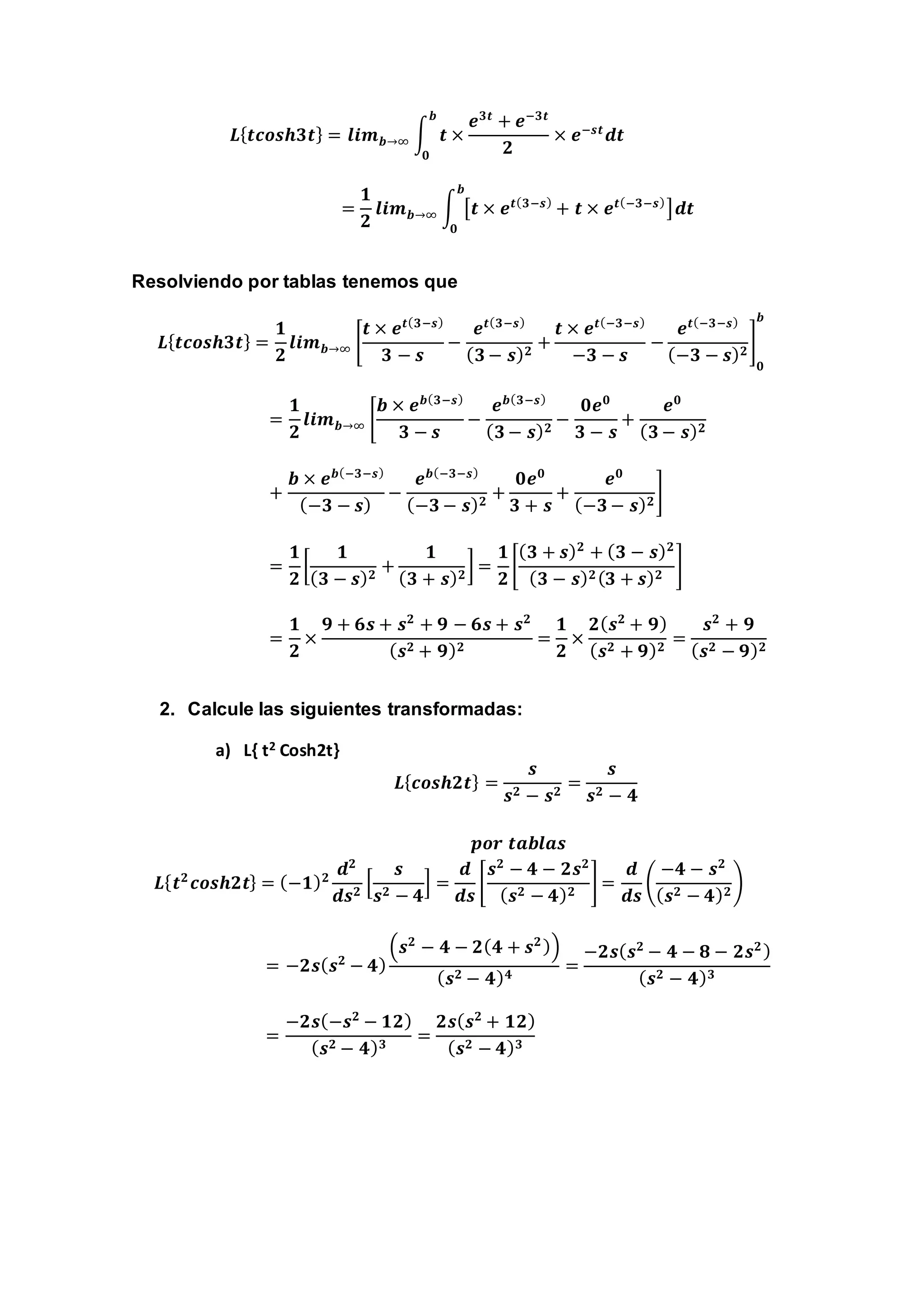 Tarea de Transformada de Laplace | PDF