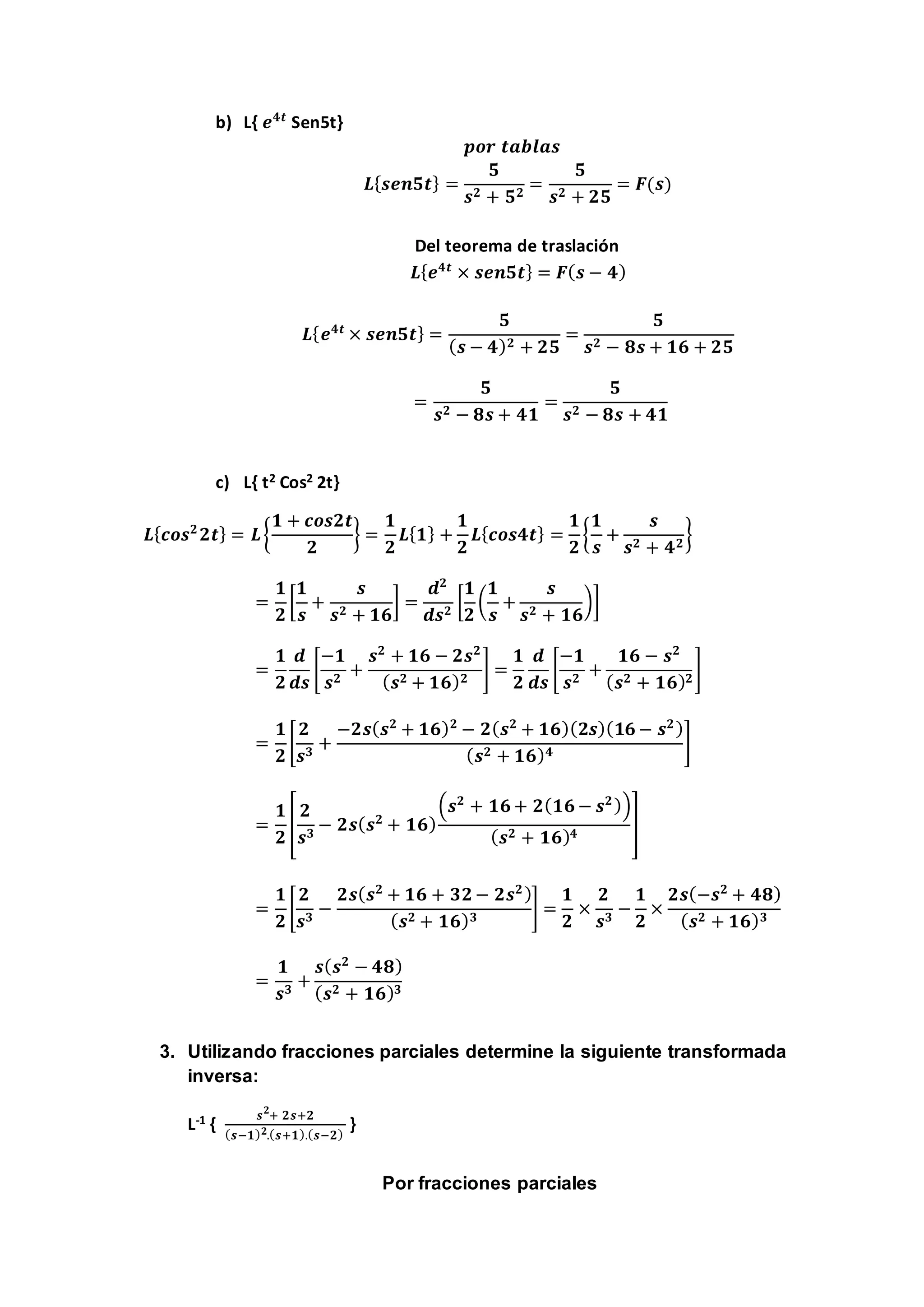 Tarea de Transformada de Laplace | PDF