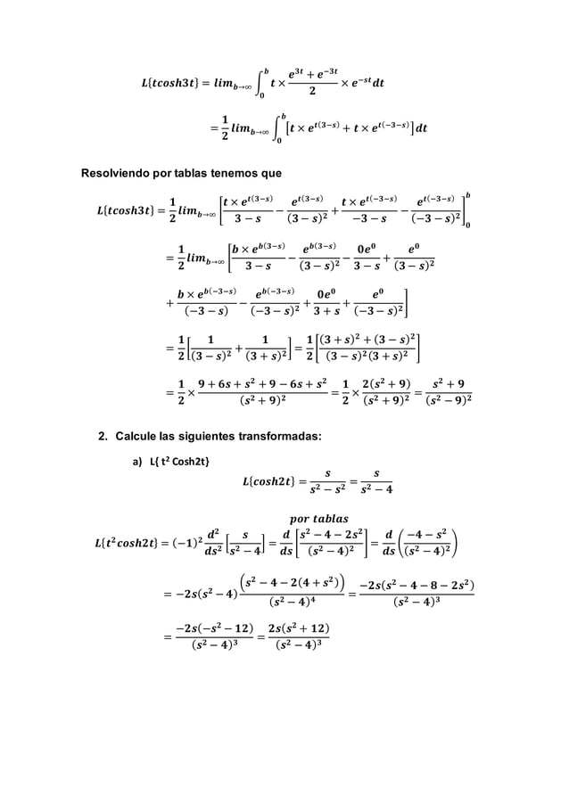 Tarea de Transformada de Laplace | PDF
