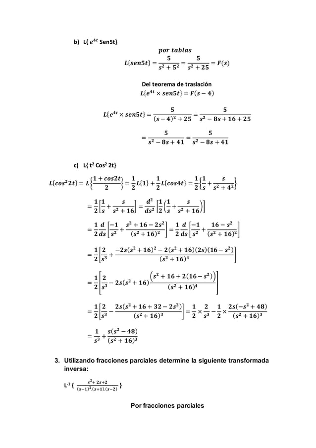 Tarea de Transformada de Laplace | PDF