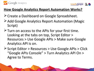 Google Analytics Report Automation (Magic Script) | PPT