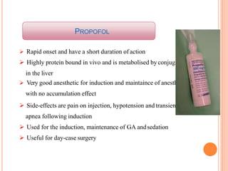 General anaesthetics | PPT