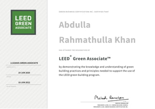 LEED Green Associate Certificate | PDF