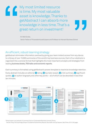 getAbstract's new corporate brochure | PDF | Human Resources | Business