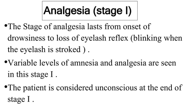 stages of general anesthesia | PPTX | Surgery | Medical Health
