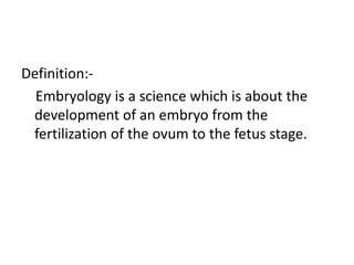 EMBRYOLOGY | PPTX