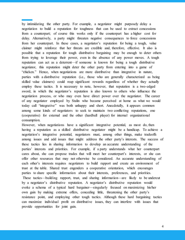 Negotiation skills assignment | DOCX