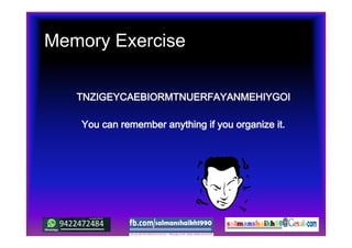 20 memory techniques | PPT
