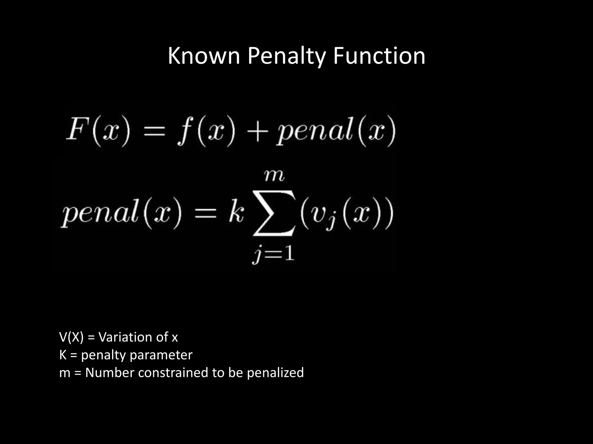Adaptive Penalty function in Genetic algorithms | PPT