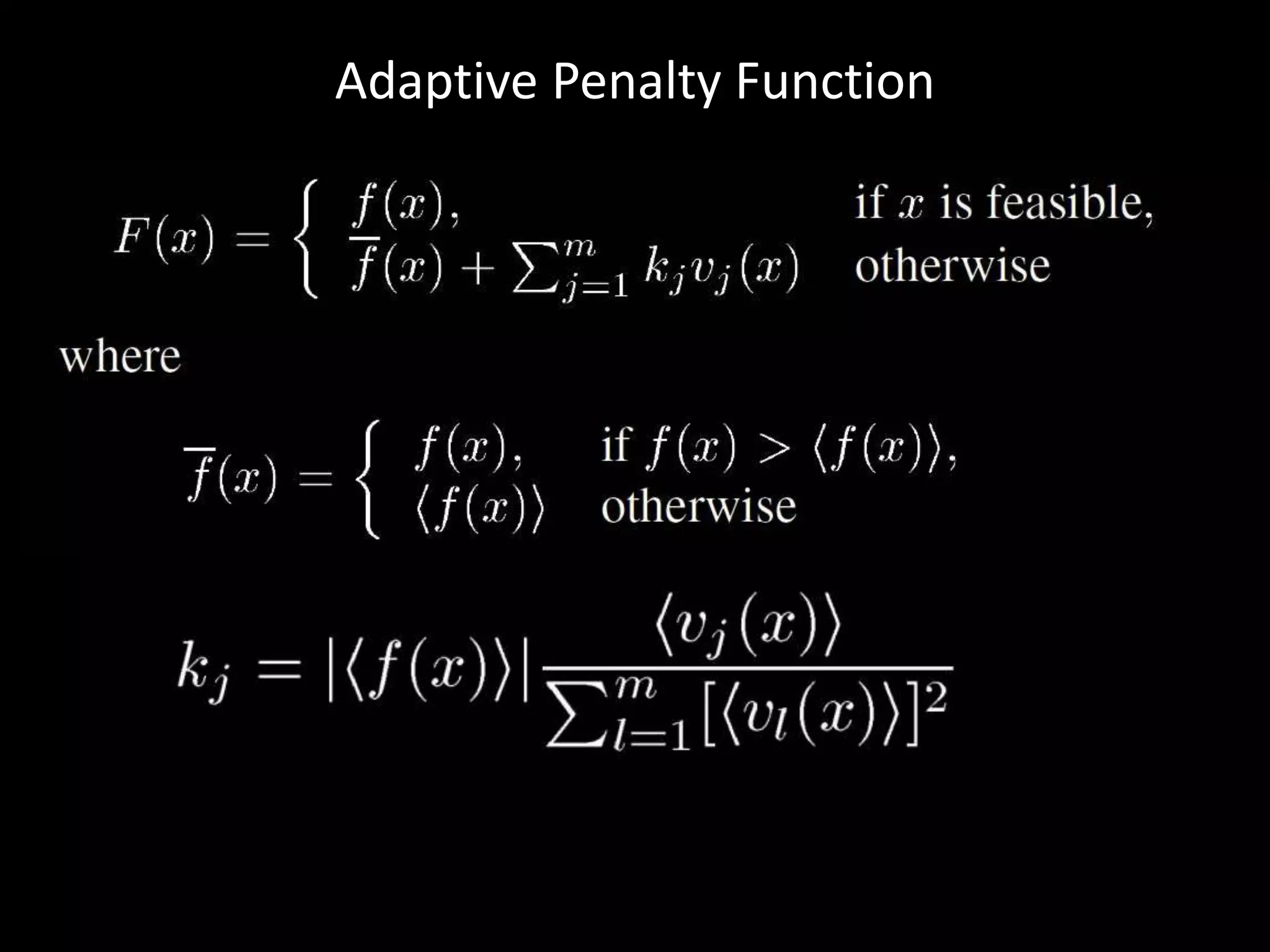 Adaptive Penalty function in Genetic algorithms | PPT