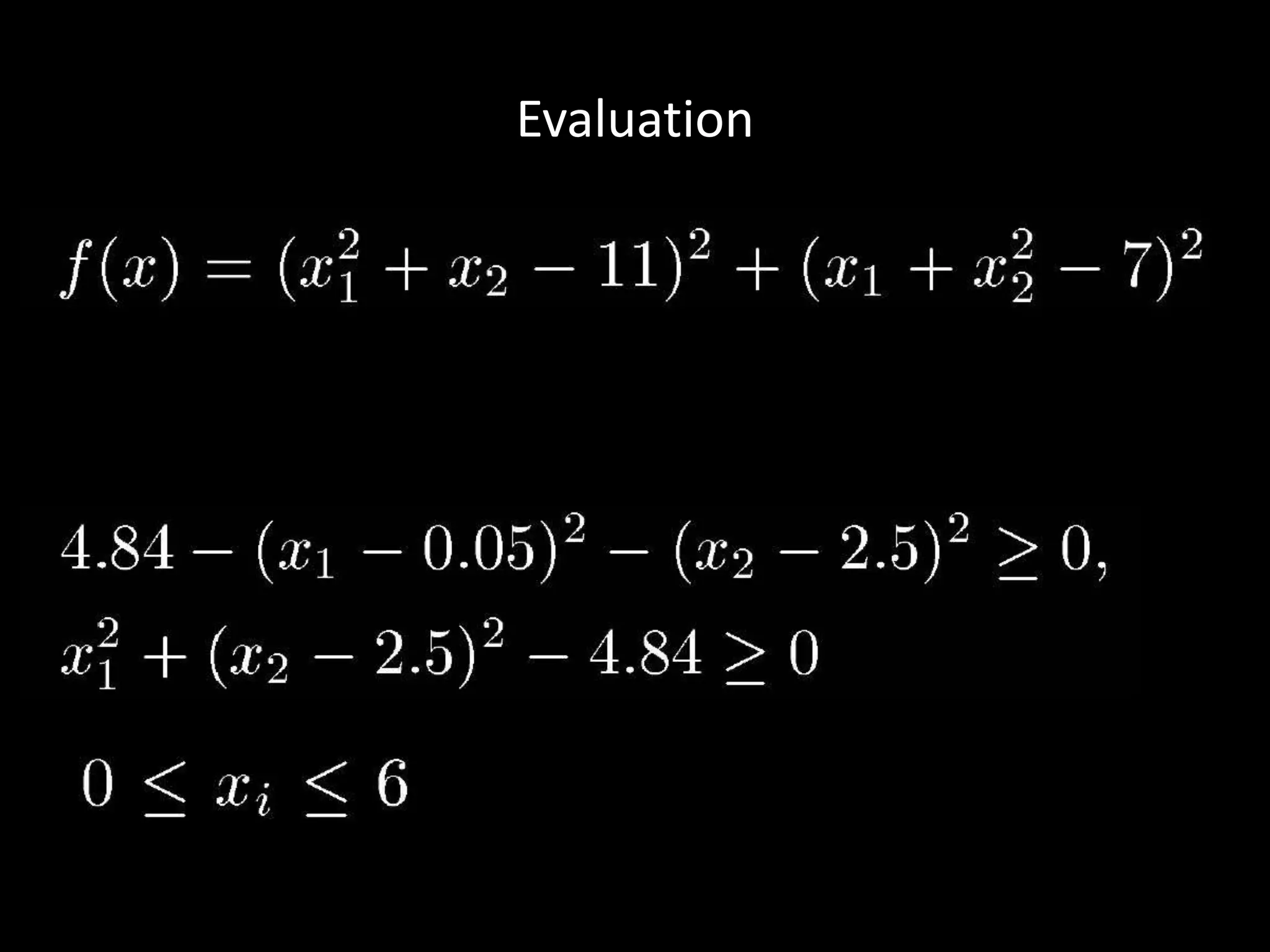 Adaptive Penalty function in Genetic algorithms | PPT
