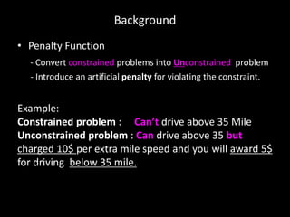 Adaptive Penalty function in Genetic algorithms | PPT