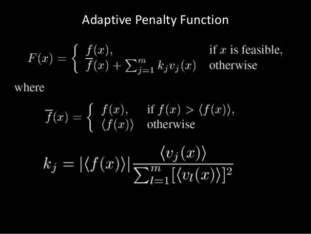 Adaptive Penalty Function In Genetic Algorithms