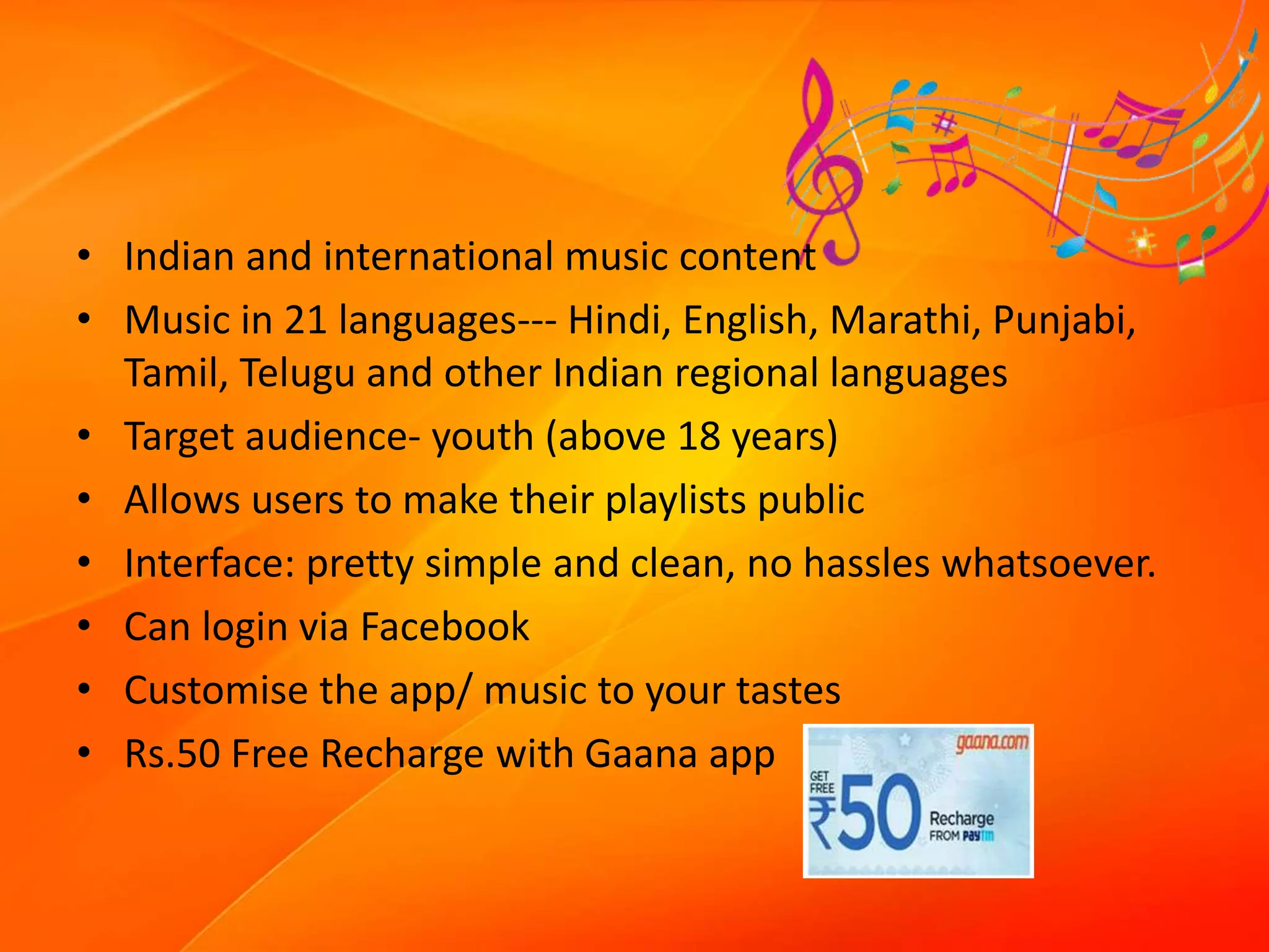Gaana.com existing marketing strategy | PPTX