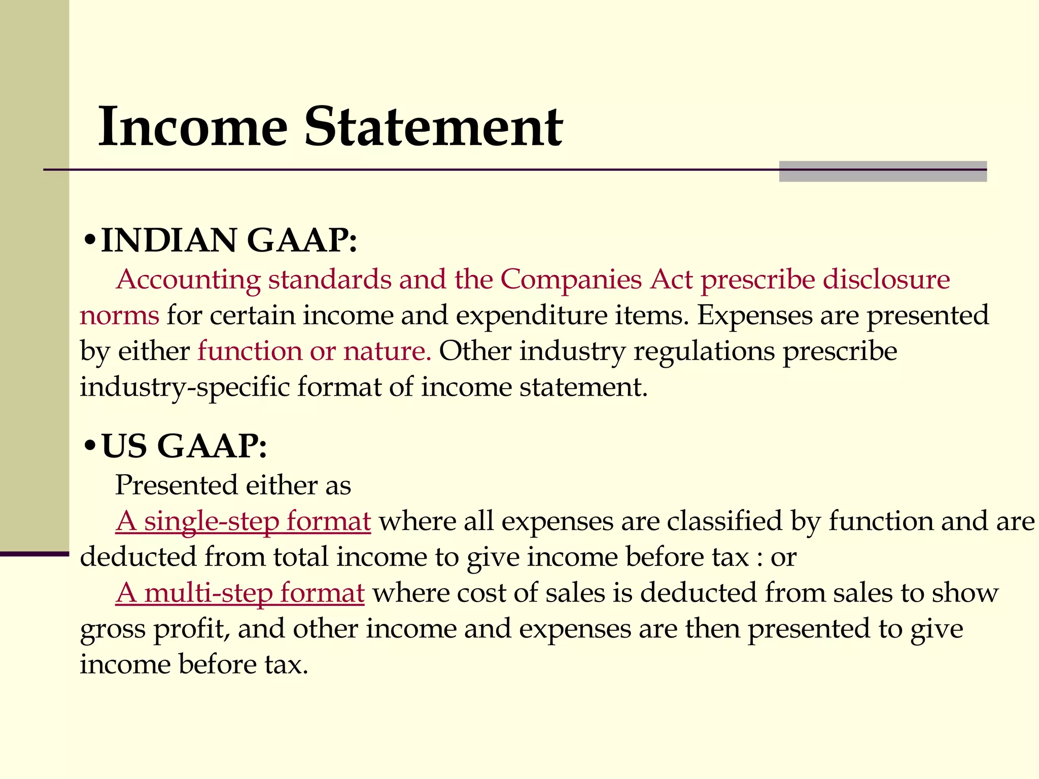 comparison of Accounting Standards | PPT