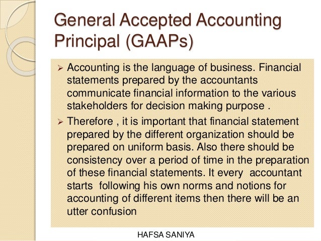 Generally Accepted Accounting Principles