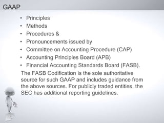GAAP & Accrual Accounting | PPTX | Stocks and Bonds | Personal Investing