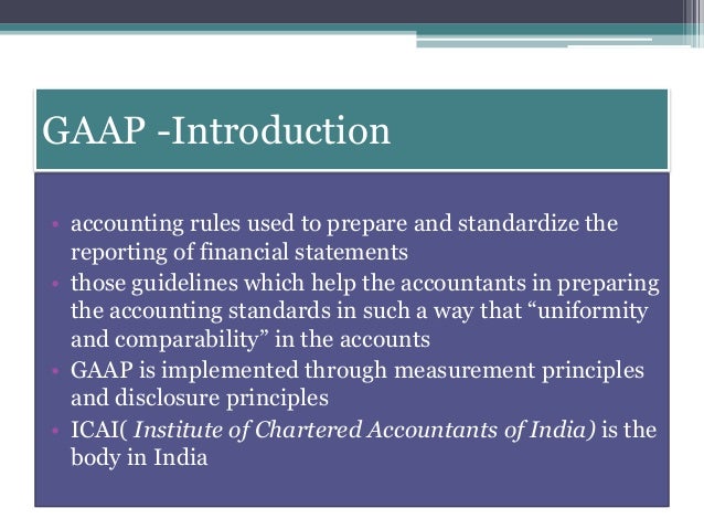 GAAP analysis