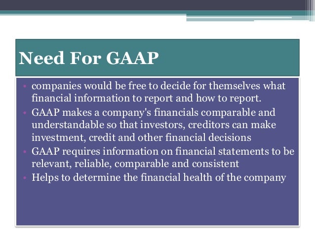 GAAP analysis