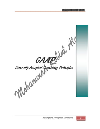 Gaap, assumptions, principles & constraints | PDF