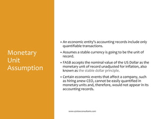 Gaap Constraints, Concepts, Assumptions, and Principles | PPTX