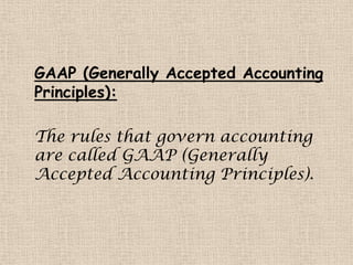 Gaap (generally accepted accounting principles) | PPTX