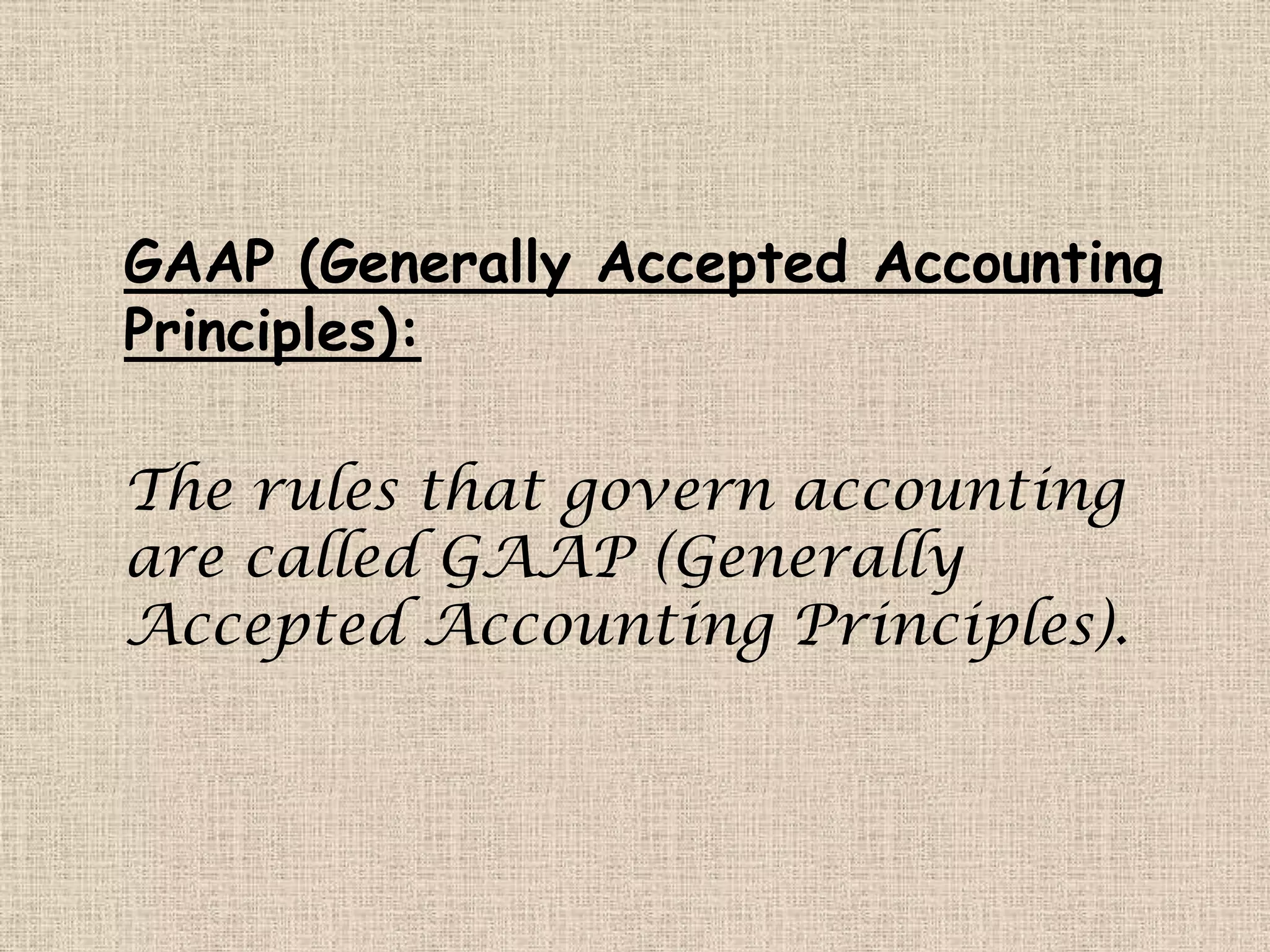 Gaap generally accepted accounting principles | PDF