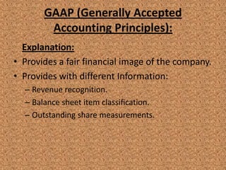 Gaap generally accepted accounting principles | PDF