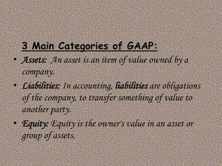 Gaap generally accepted accounting principles | PDF