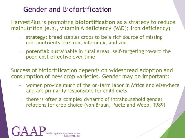 Harvest Plus GAAP presentation | PPT