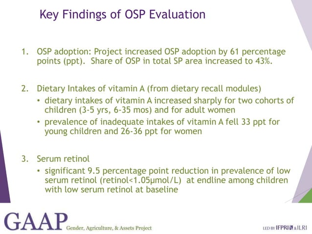 Harvest Plus GAAP presentation | PPT