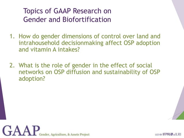 Harvest Plus GAAP presentation | PPT