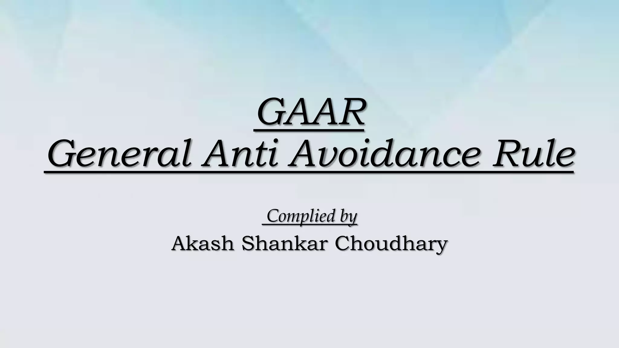 GAAR | PPTX