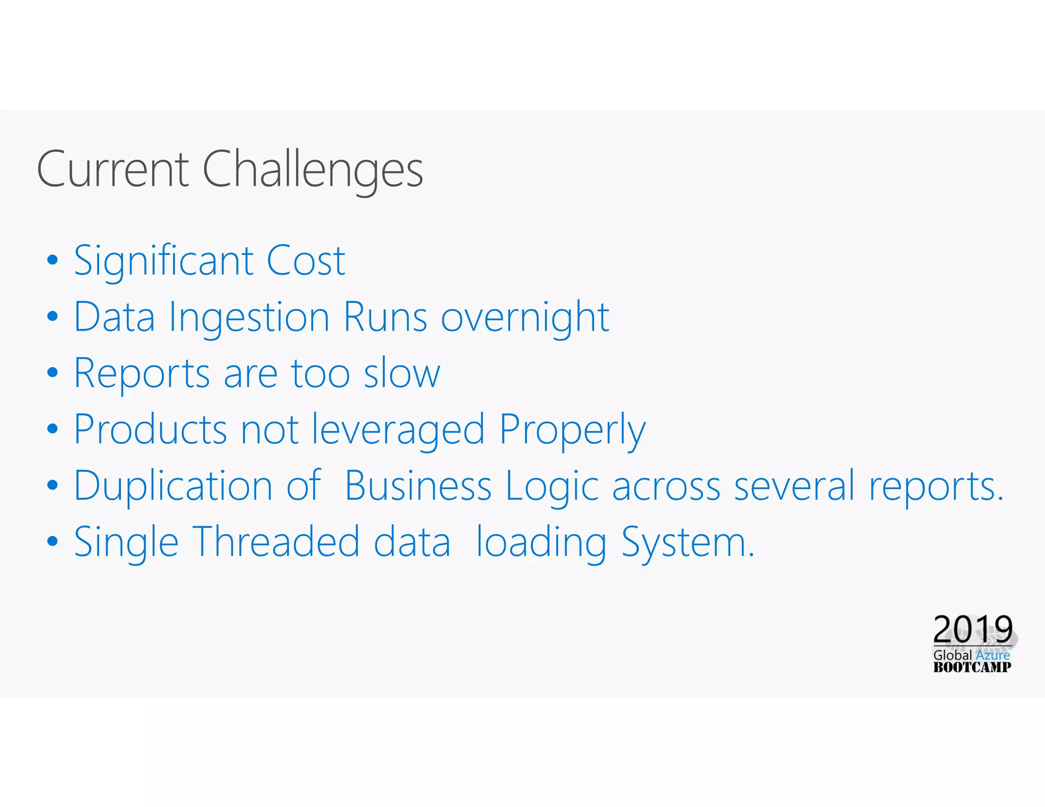 Global Azure Bootcamp 2019 - Modernize your Data Platform with Azure | PPT