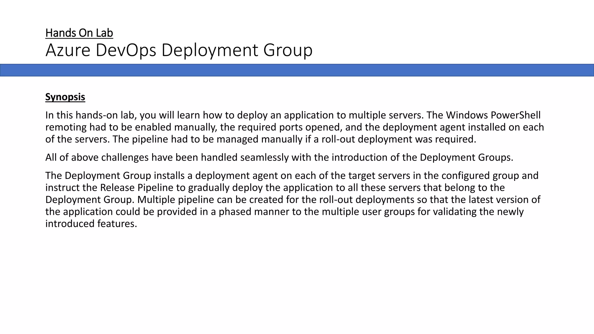 Azure Devops Deployment Group Ppt 