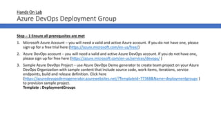 Azure DevOps Deployment Group | PPT