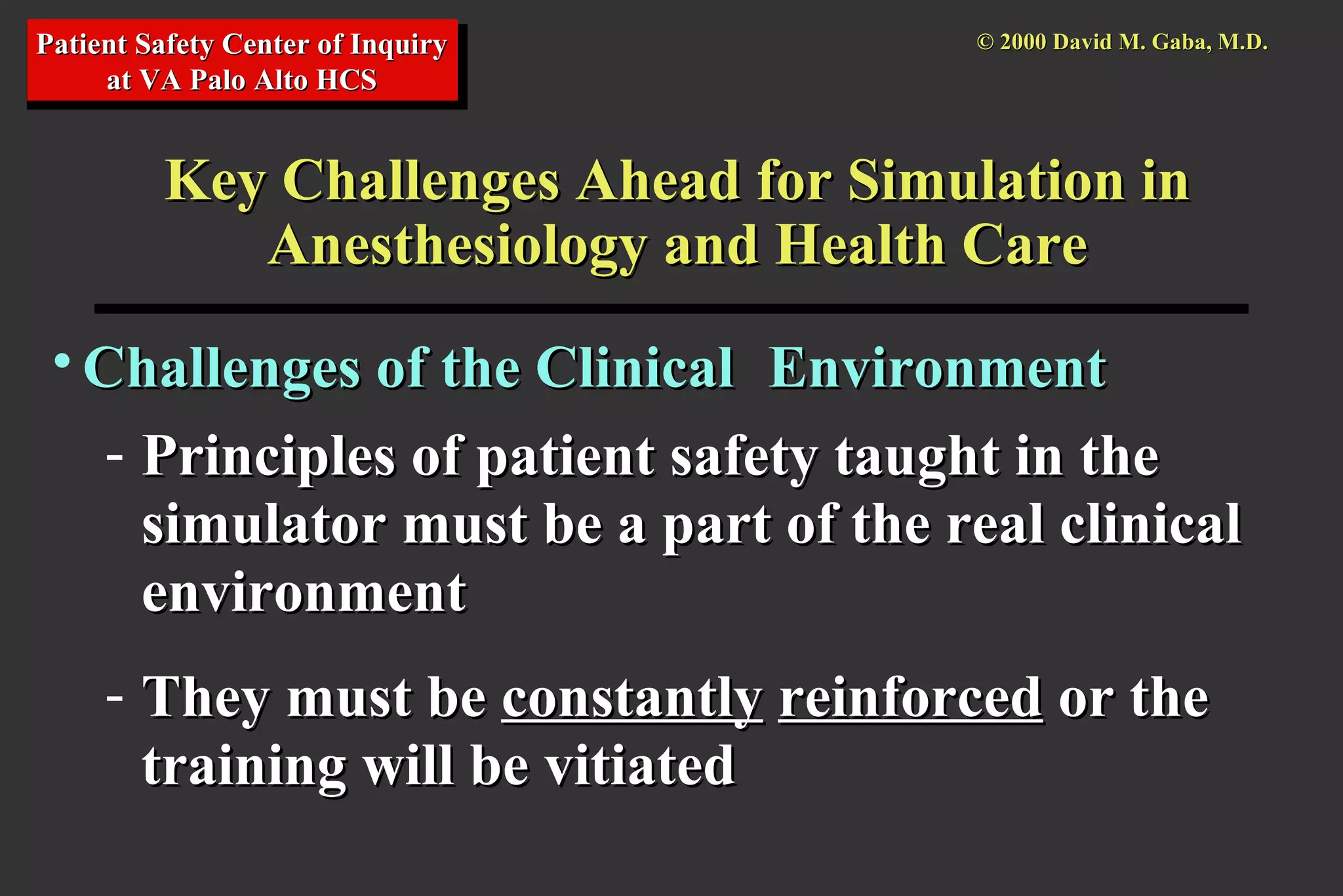 Application of simulation in anesthesia Application of simulation in anesthesia | PPT