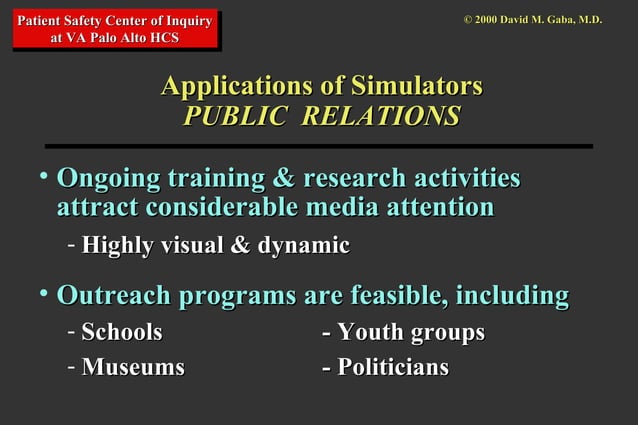 Application of simulation in anesthesia Application of simulation in ...