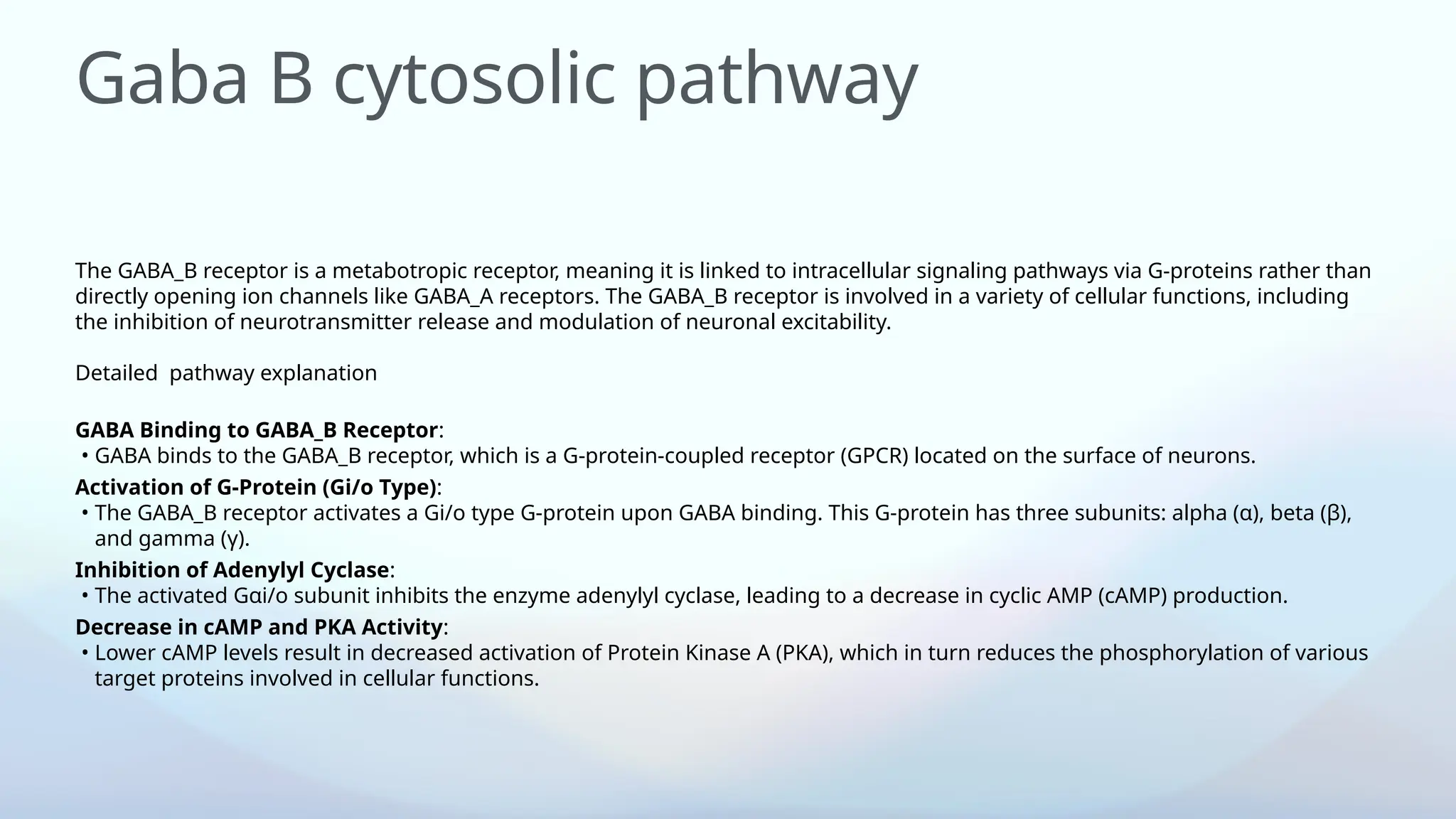 GABA( gamma amino butyric acid ) the inhibitory nurotrasmitter | PPTX