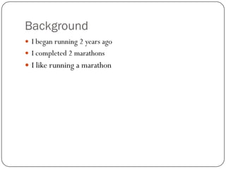 Running a marathon | PPT