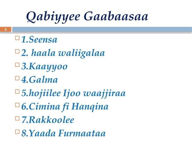 Gabaasa_WBMag.Eegoo.pptx karoraa magaalaa eegoo kan hammaate | PPTX