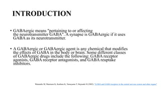 Gabaergic system by Siddhartha Das | PPTX