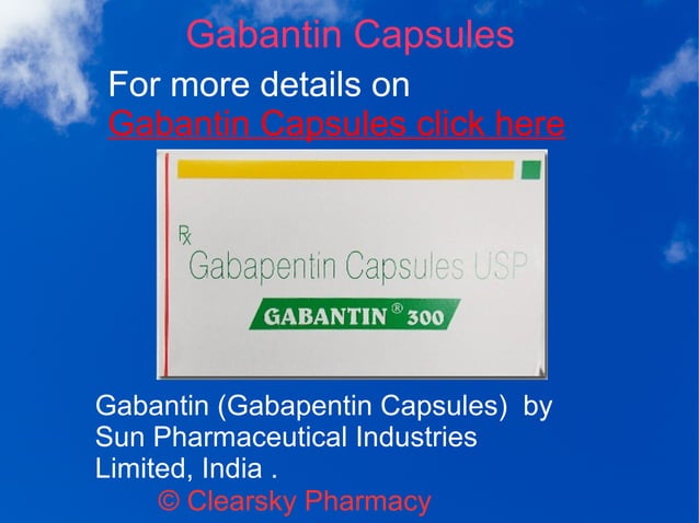 Gabantin (Gabapentin Capsules) | ODP