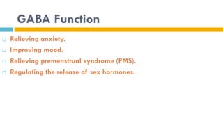 Gaba ppt | PPTX | Brain and Nervous System Disorders | Diseases and ...