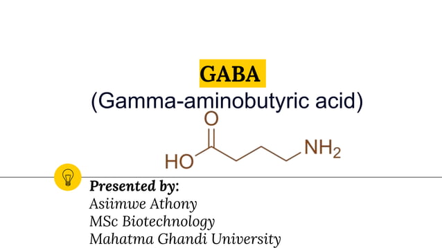 GABA (Gamma aminobutyric acid) | PPTX | Brain and Nervous System ...